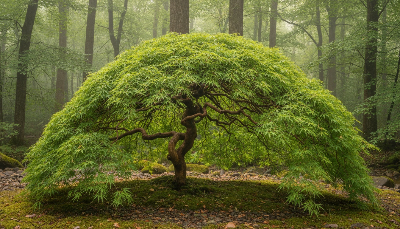 Weeping Green Laceleaf Japanese Maple 'Viridis' (Acer Palmatum ...