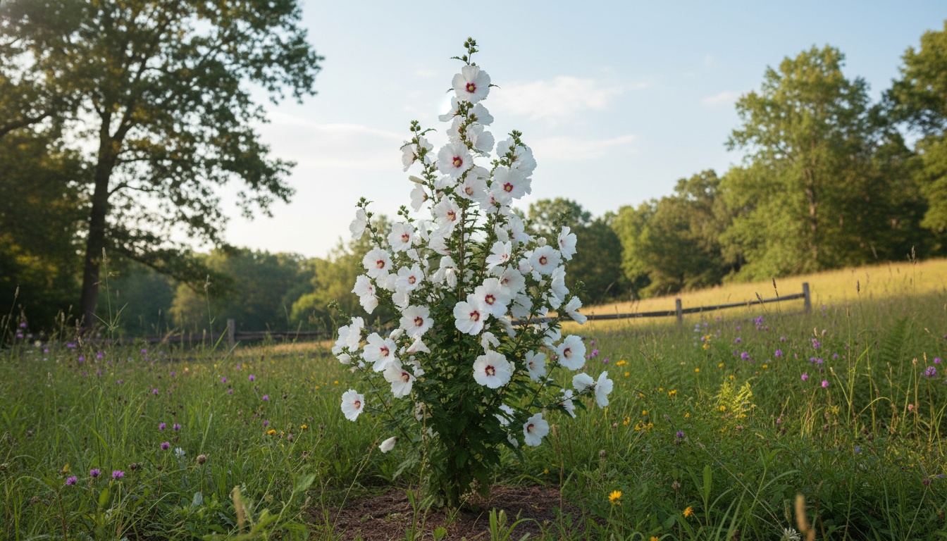 White Pillar Rose Of Sharon Hibiscus Syriacus White Pillar